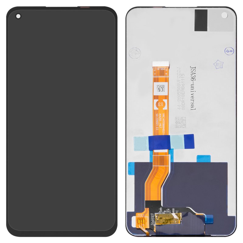 LCD compatible with Oppo A36, A76, (black, without frame, High Copy ...