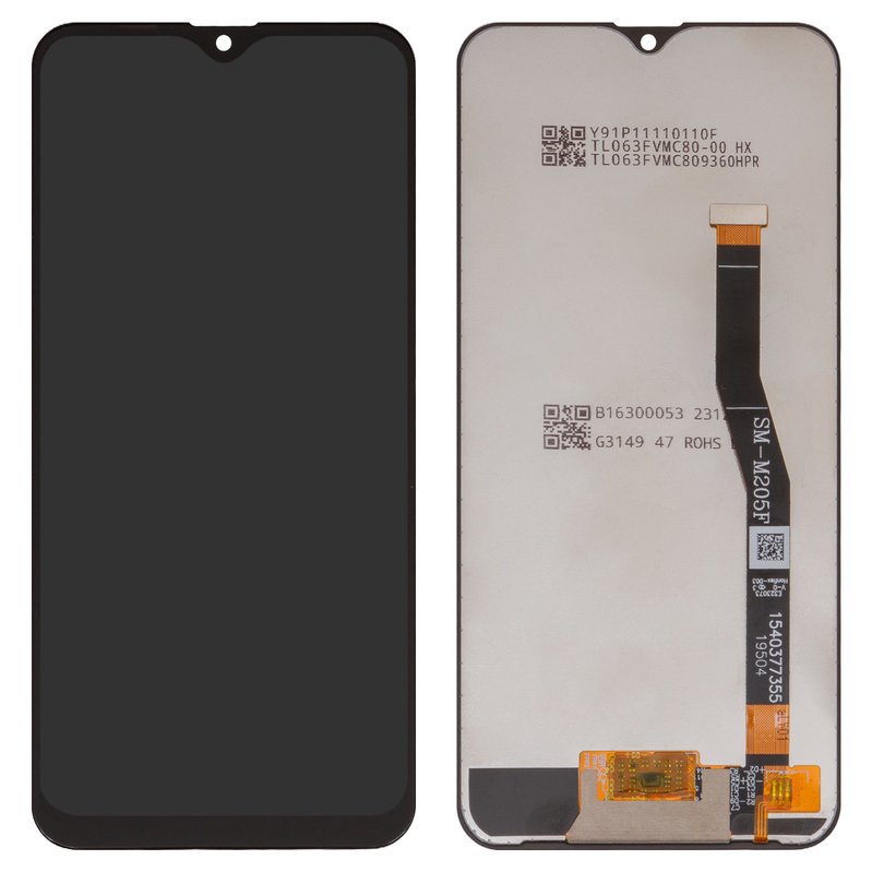 LCD compatible with Samsung M205 Galaxy M20, (black, without frame ...